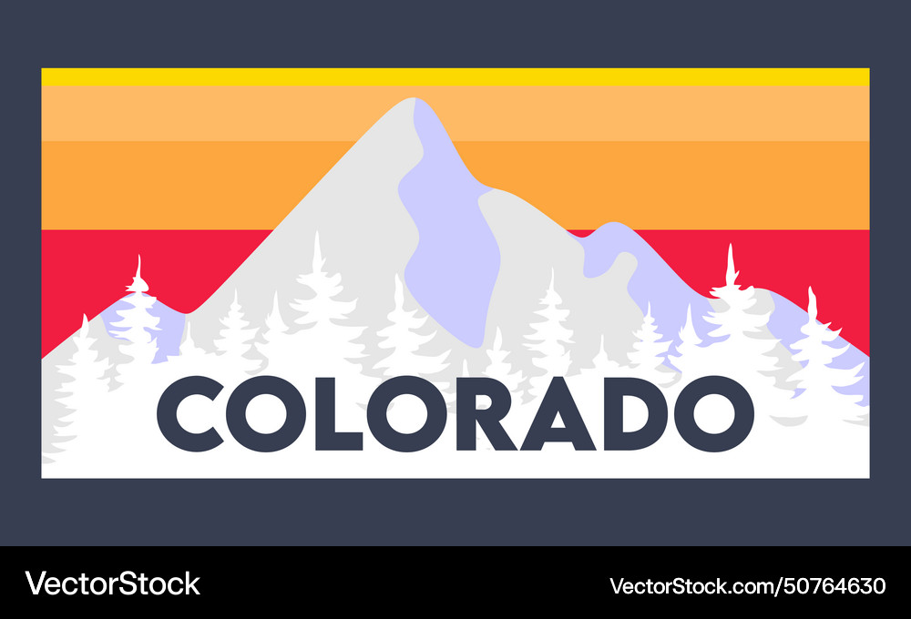 Colorado state united states of america Royalty Free Vector