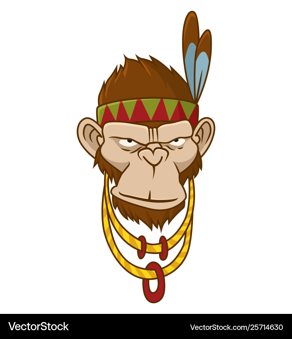 Gorilla monkey ape frightful animal cool Vector Image