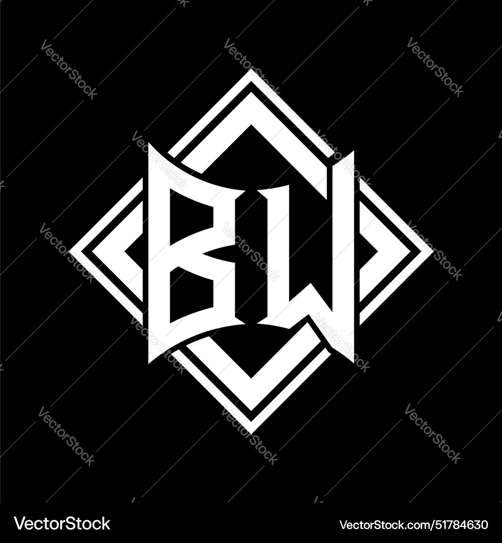 Letter logo abstract shield shape with square Vector Image