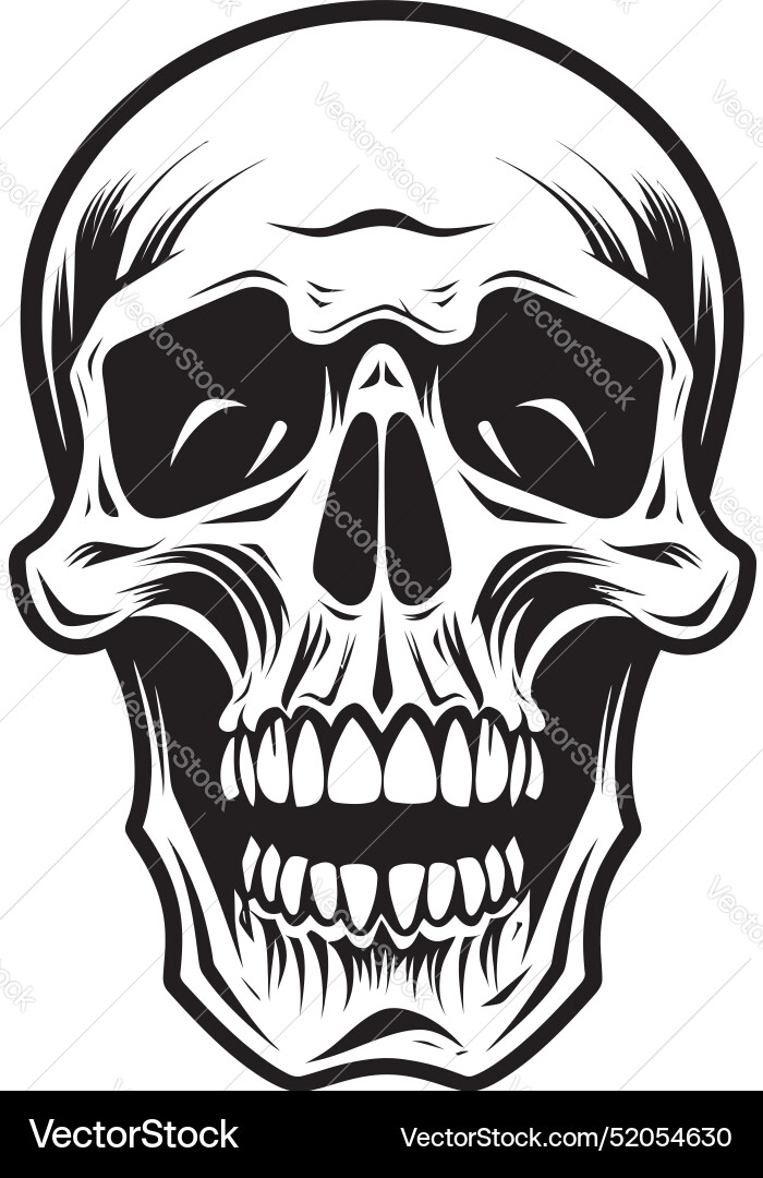 Startled skeleton icon shocked graphic grim Vector Image