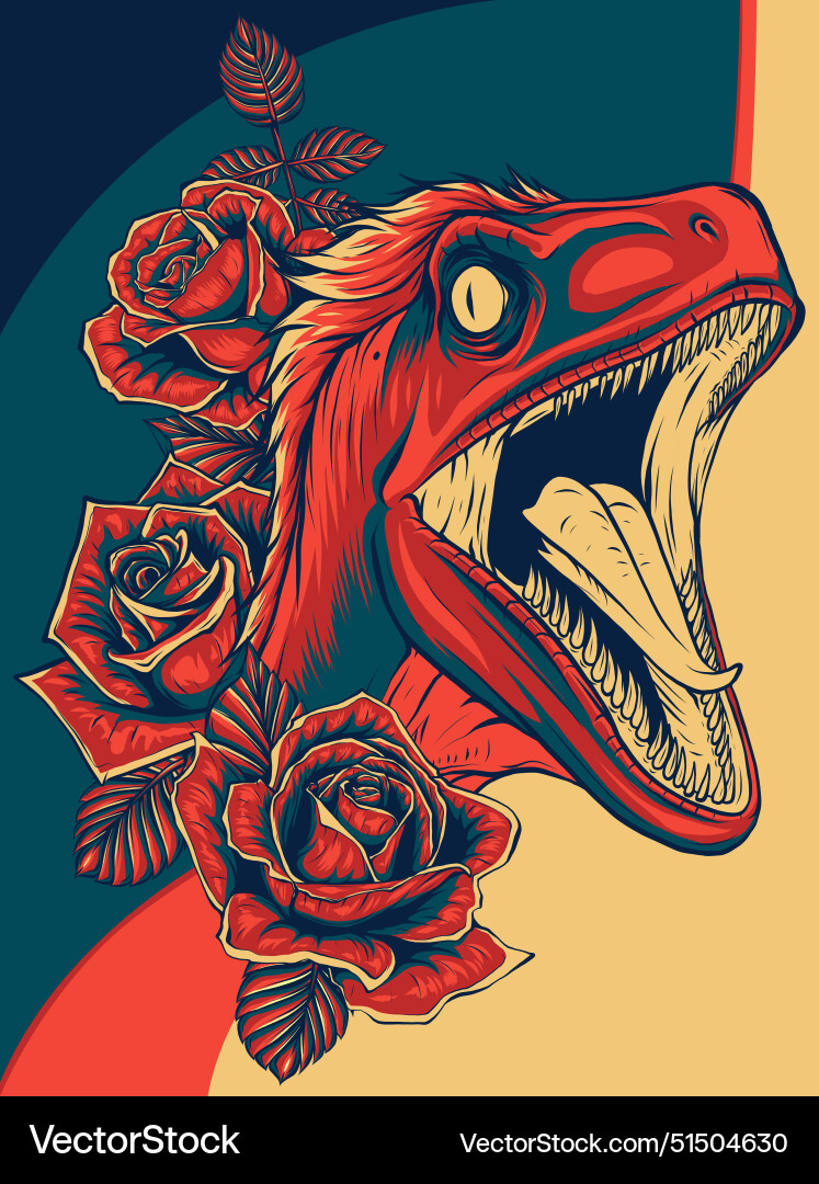 Velociraptor head Royalty Free Vector Image - VectorStock