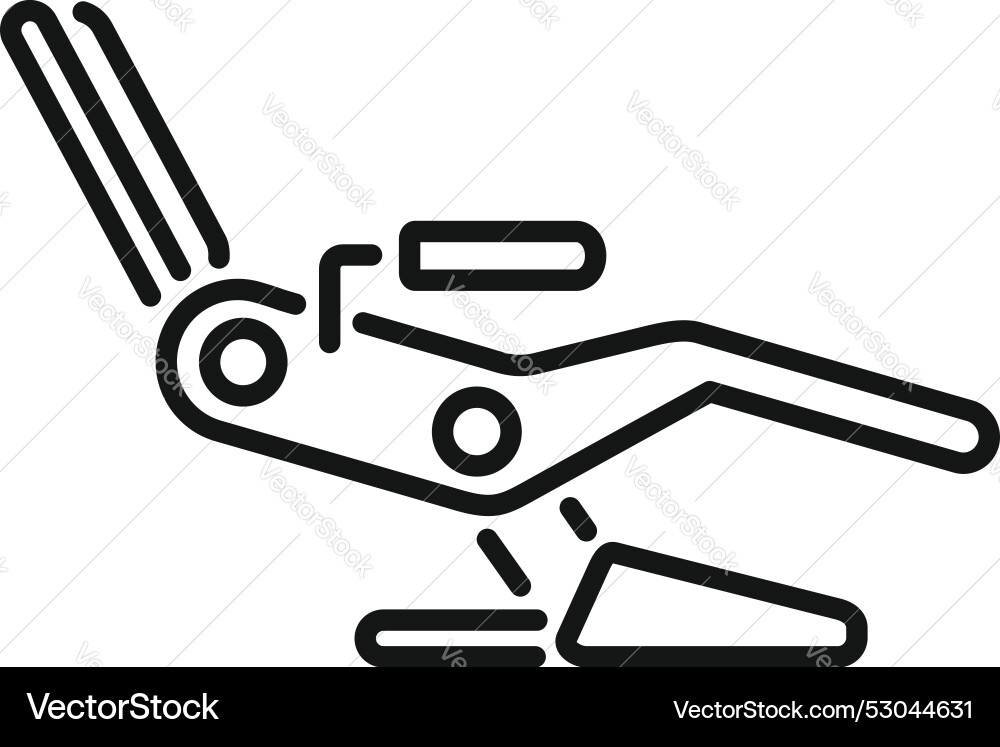 Adjustable hydraulic chair being adjusted Vector Image