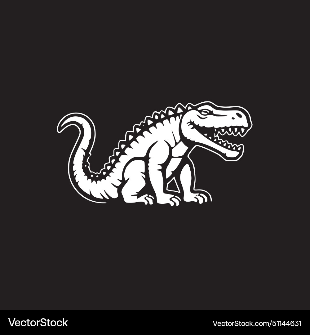 Alligator - minimalist and simple silhouette Vector Image