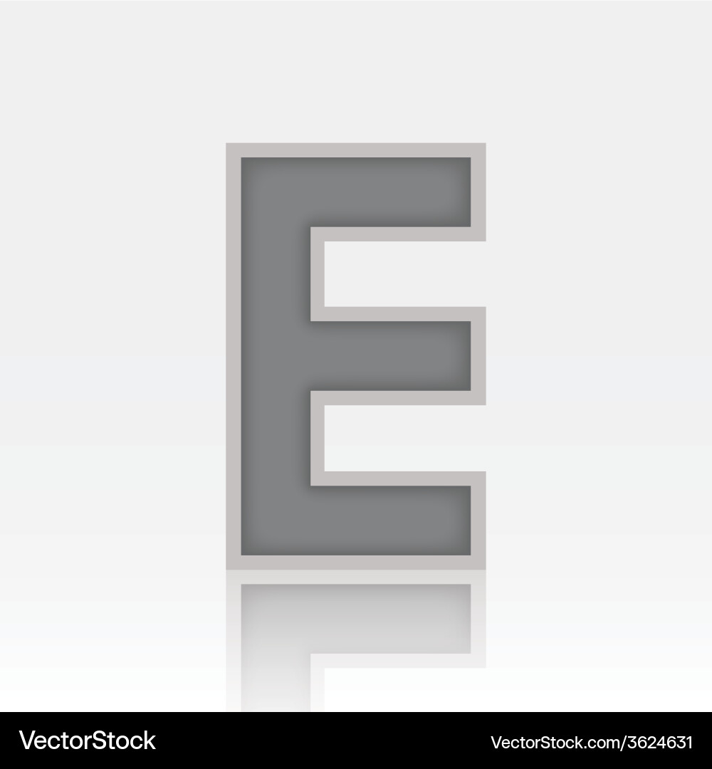 Alphabet e Royalty Free Vector Image - VectorStock