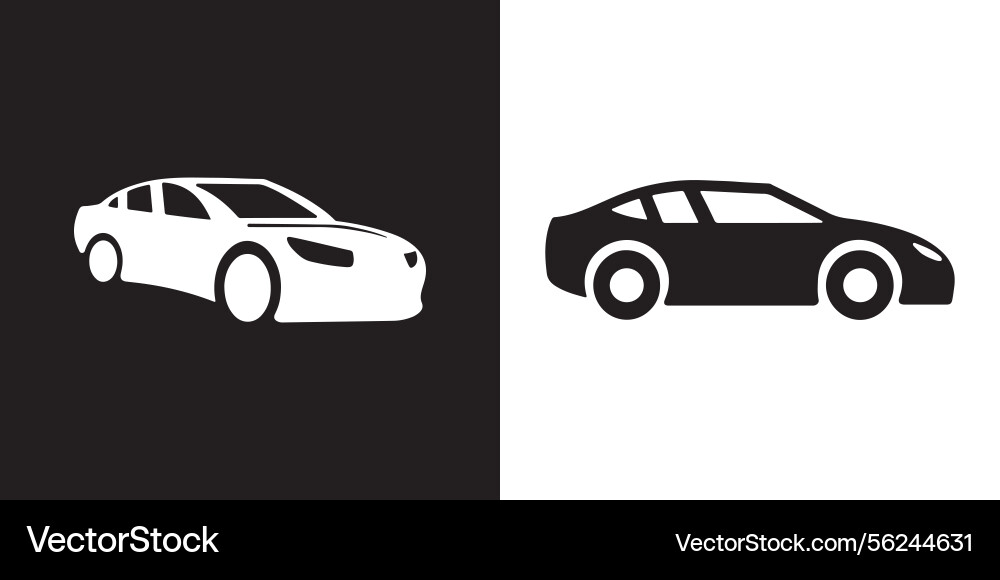 Auto-Icons silhouette Lizenzfreies Vektorbild