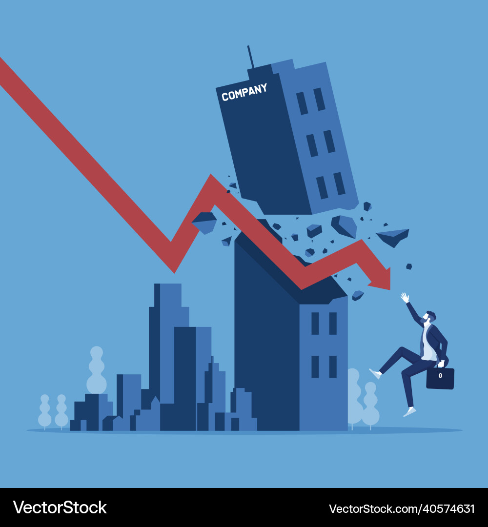 Economic Crisis and Bankruptcy Royalty Free Vector Image