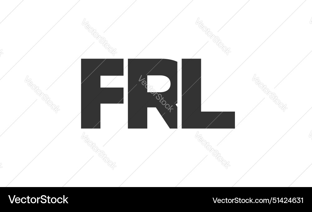 Frl logo design template with strong and modern Vector Image