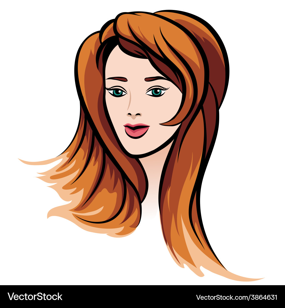 Girl face Royalty Free Vector Image - VectorStock
