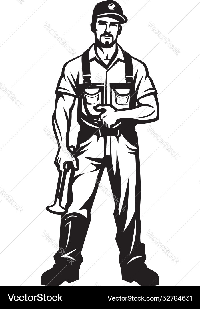 Laborer logo icon design for workers workforce Vector Image