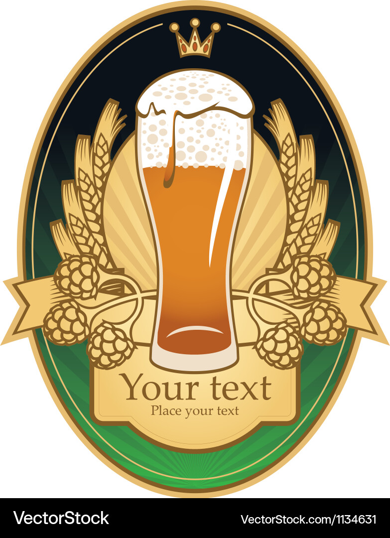 Pint label Royalty Free Vector Image - VectorStock
