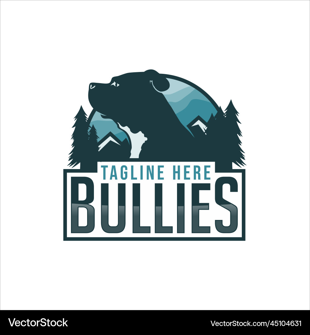 Pit Bull Logo Emblem Royalty Free Vector Image