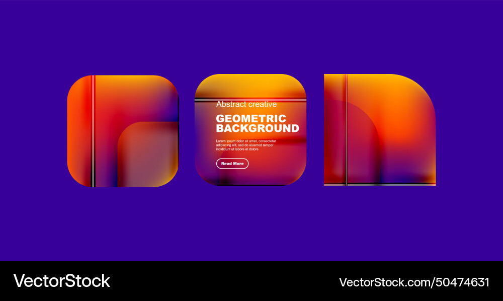 Round square geometric abstract background Vector Image