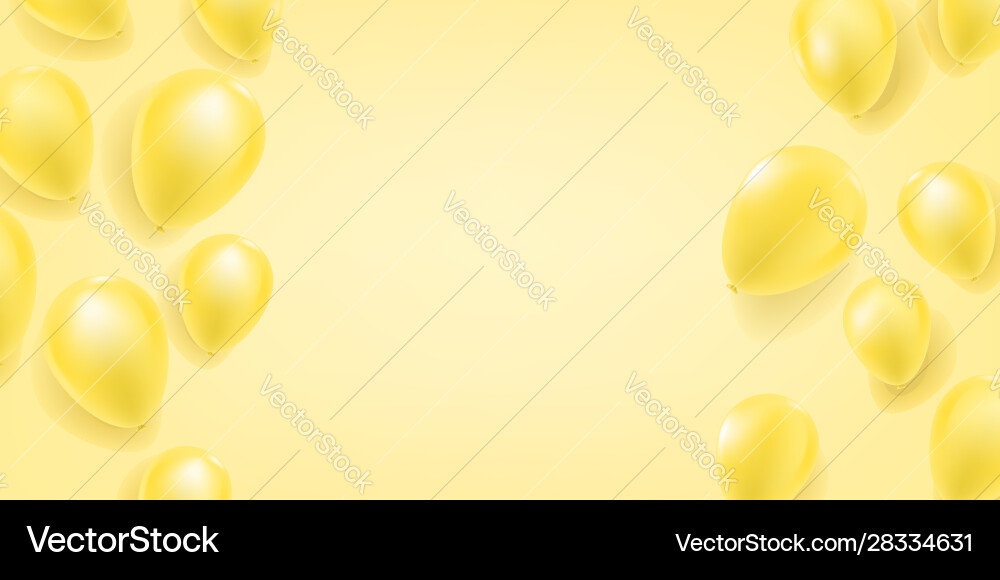 Yellow balloons Royalty Free Vector Image - VectorStock