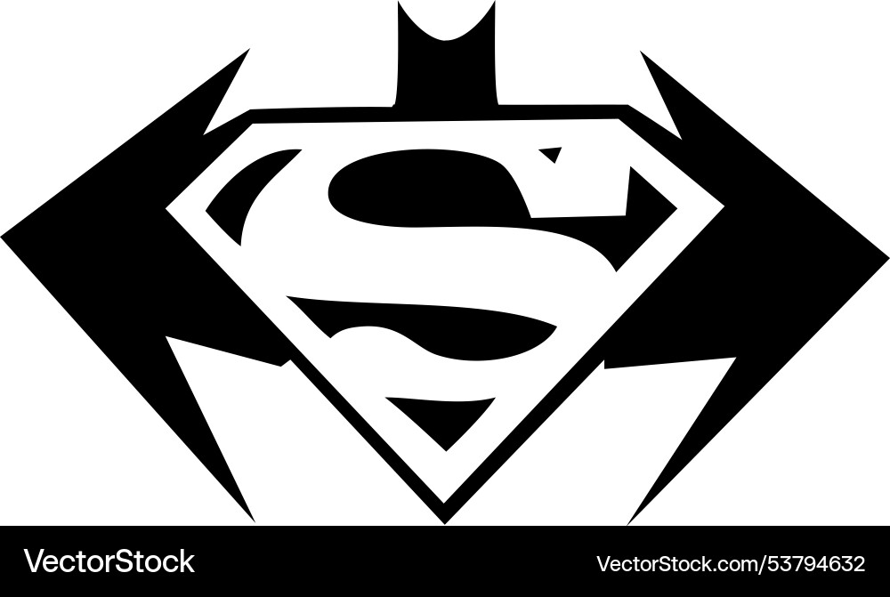 Superman Vector Logo Vector Illustration Line Style Superman Logo Logo