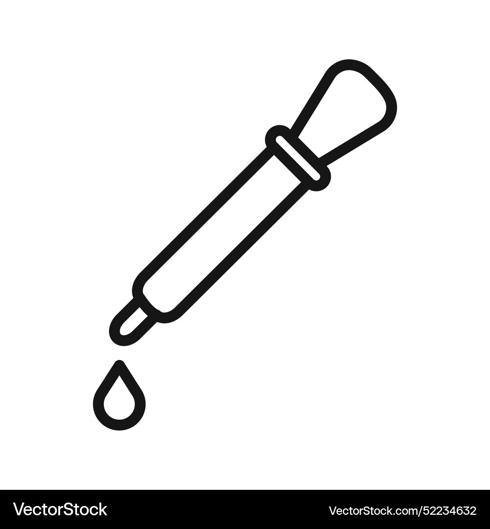 Dropper icon 2 black line art logo Royalty Free Vector Image