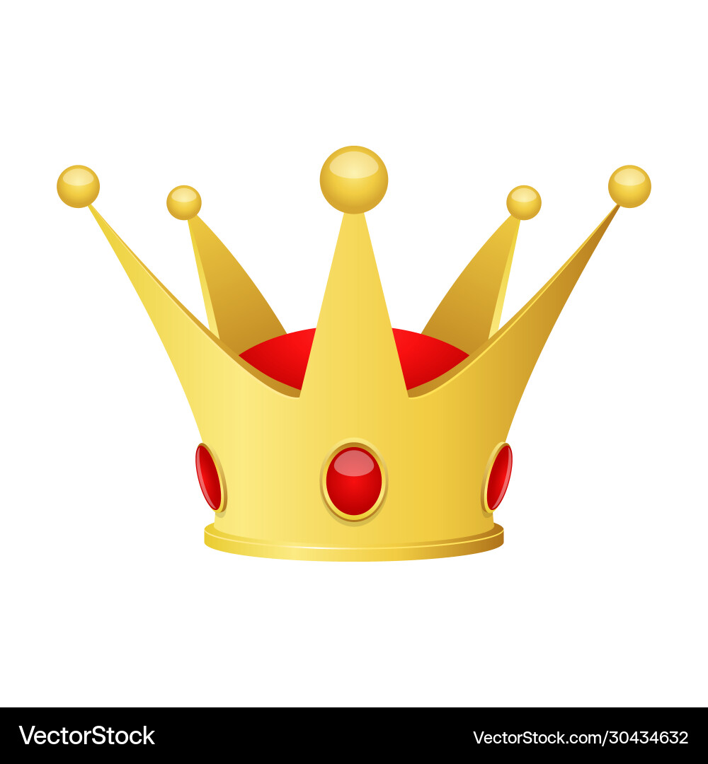 Golden crown Royalty Free Vector Image - VectorStock