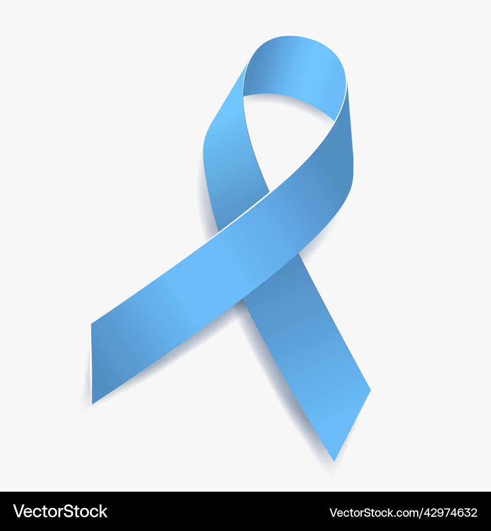 Light blue ribbon awareness Royalty Free Vector Image