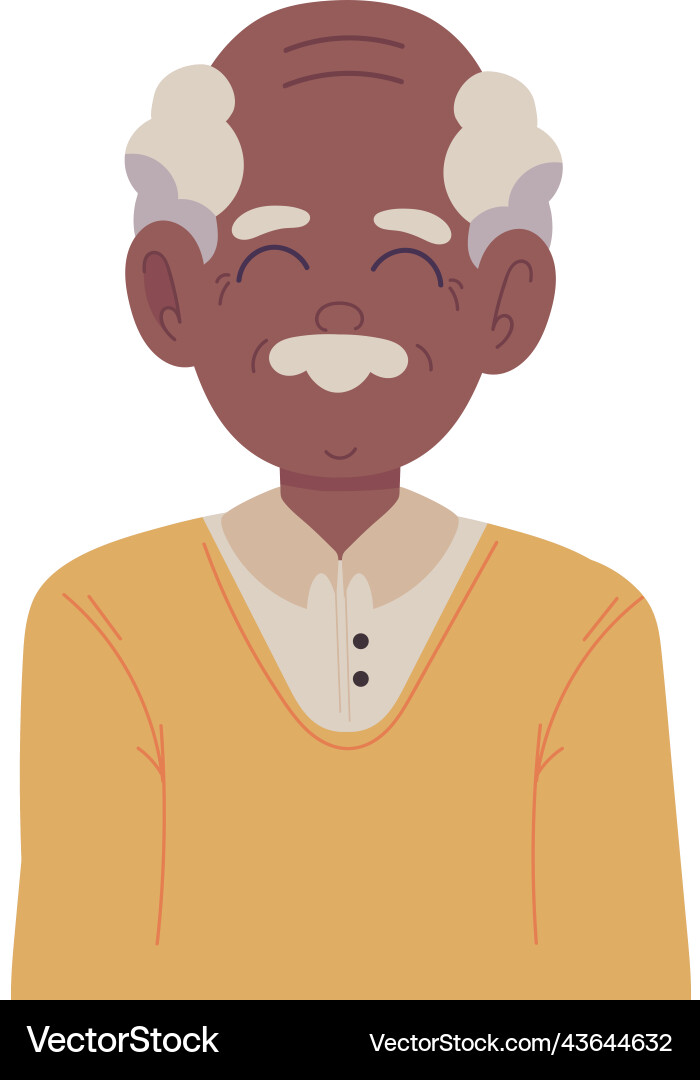 Smiling older grandpa Royalty Free Vector Image