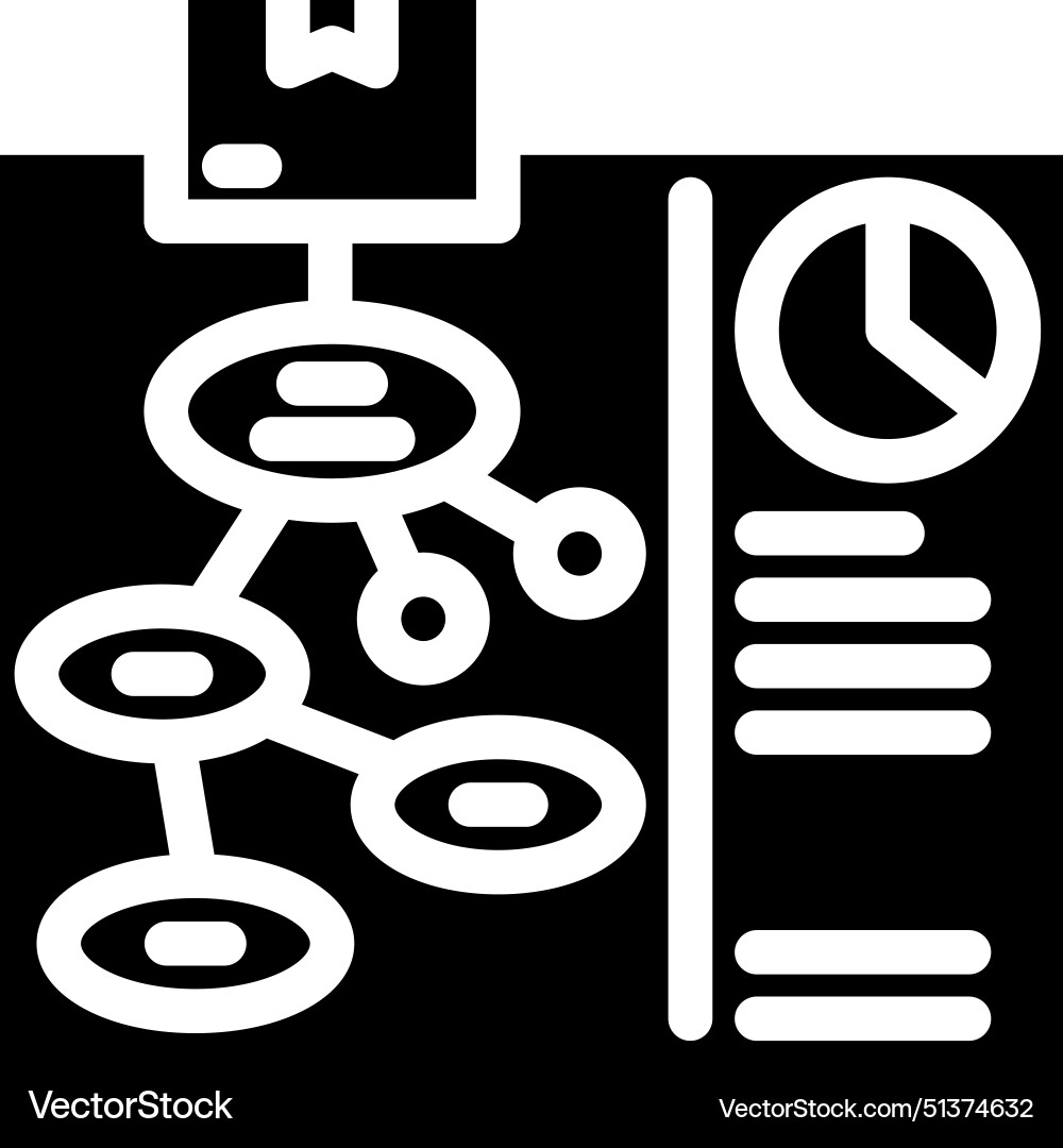 Use case analysis glyph icon Royalty Free Vector Image