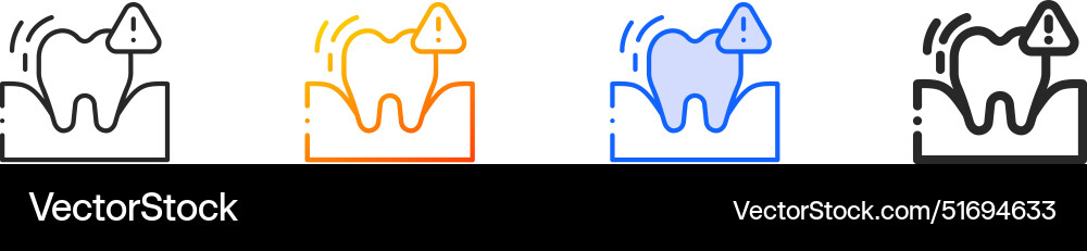 Decay iconthin linear gradient blue stroke Vector Image