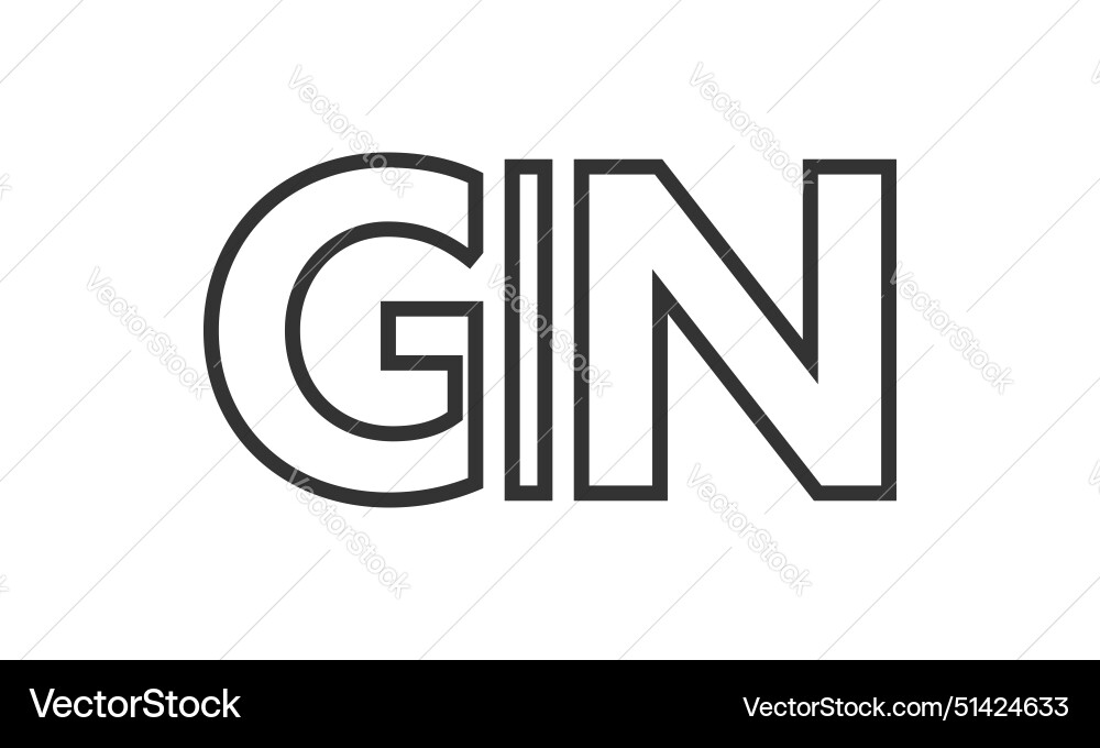 Gin logo design template with strong and modern Vector Image
