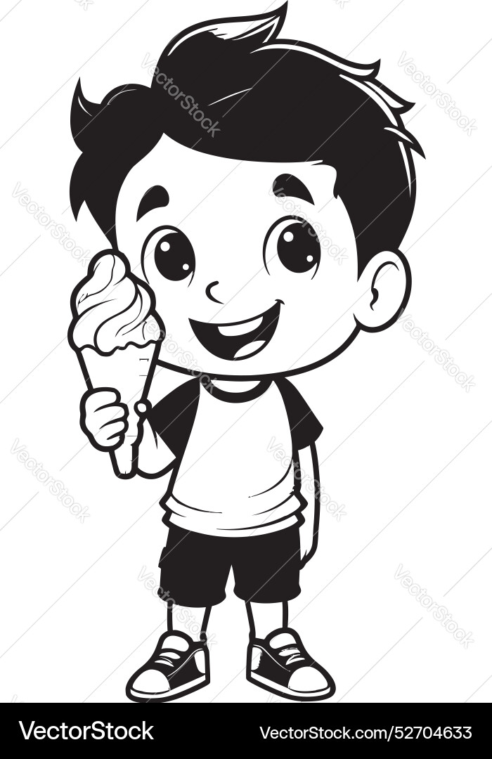 Lickable legends iconic graphics of a boy and his Vector Image