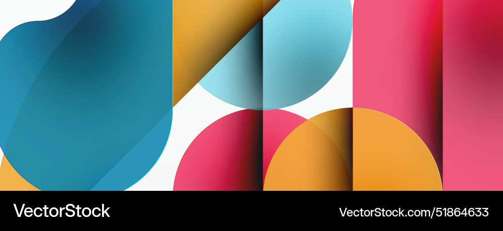 Minimal round shapes geometric abstract background