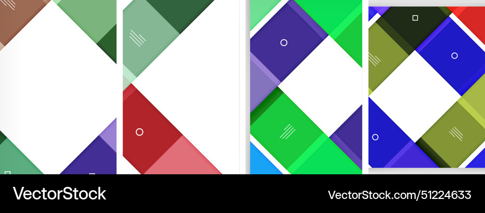 Square abstract poster set Royalty Free Vector Image