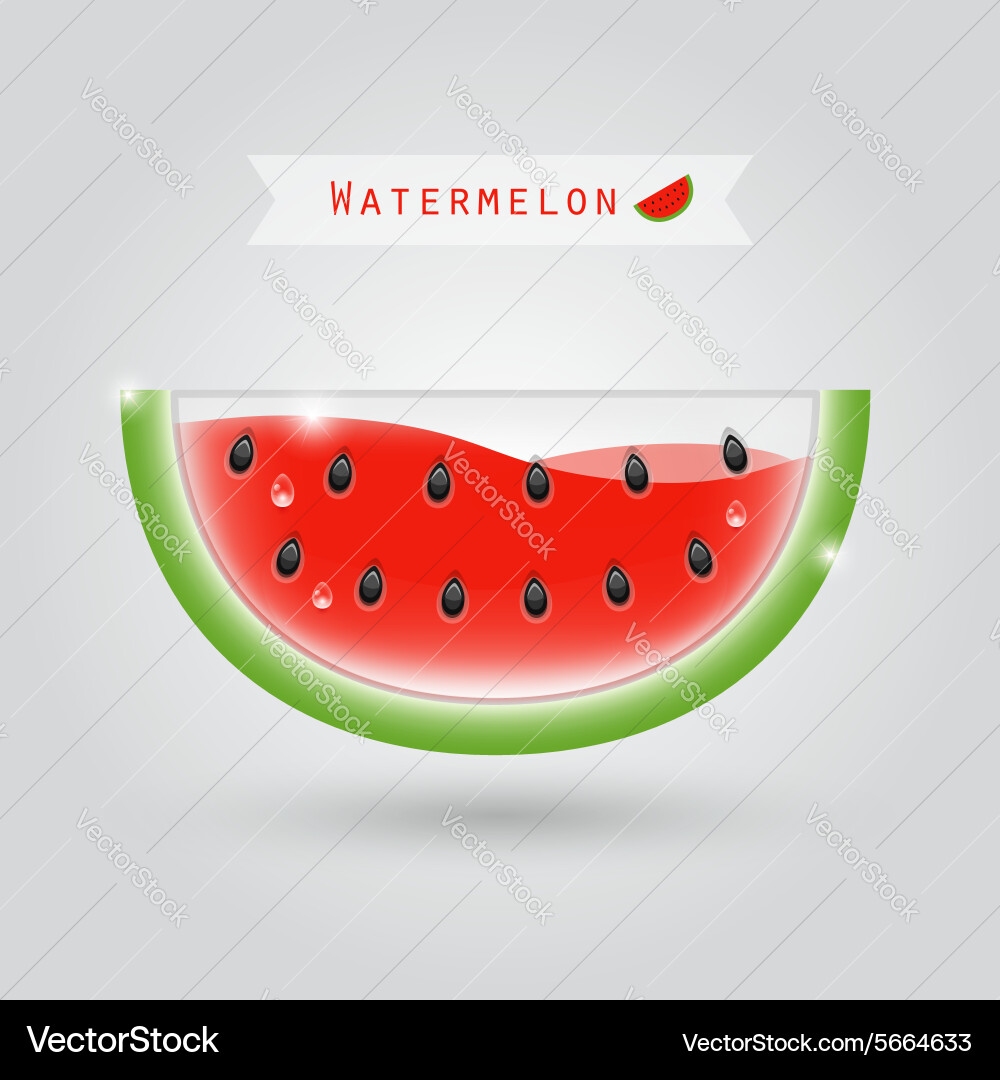 Watermelon Juice Royalty Free Vector Image - VectorStock