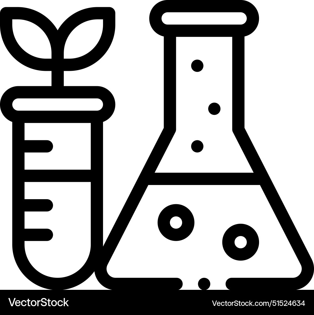 Biochemistry icon thin linear style design Vector Image