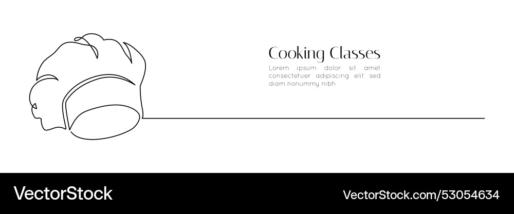 Chef Hat Line Drawing Royalty Free Vector Image