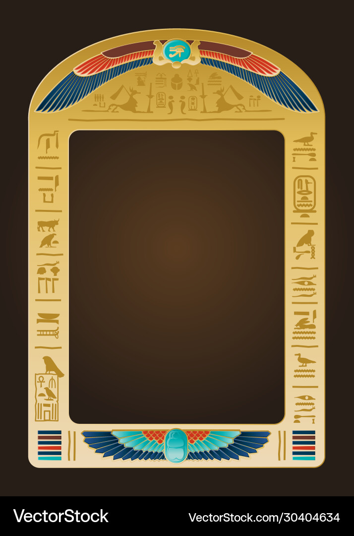 Egyptian background and design elements Royalty Free Vector