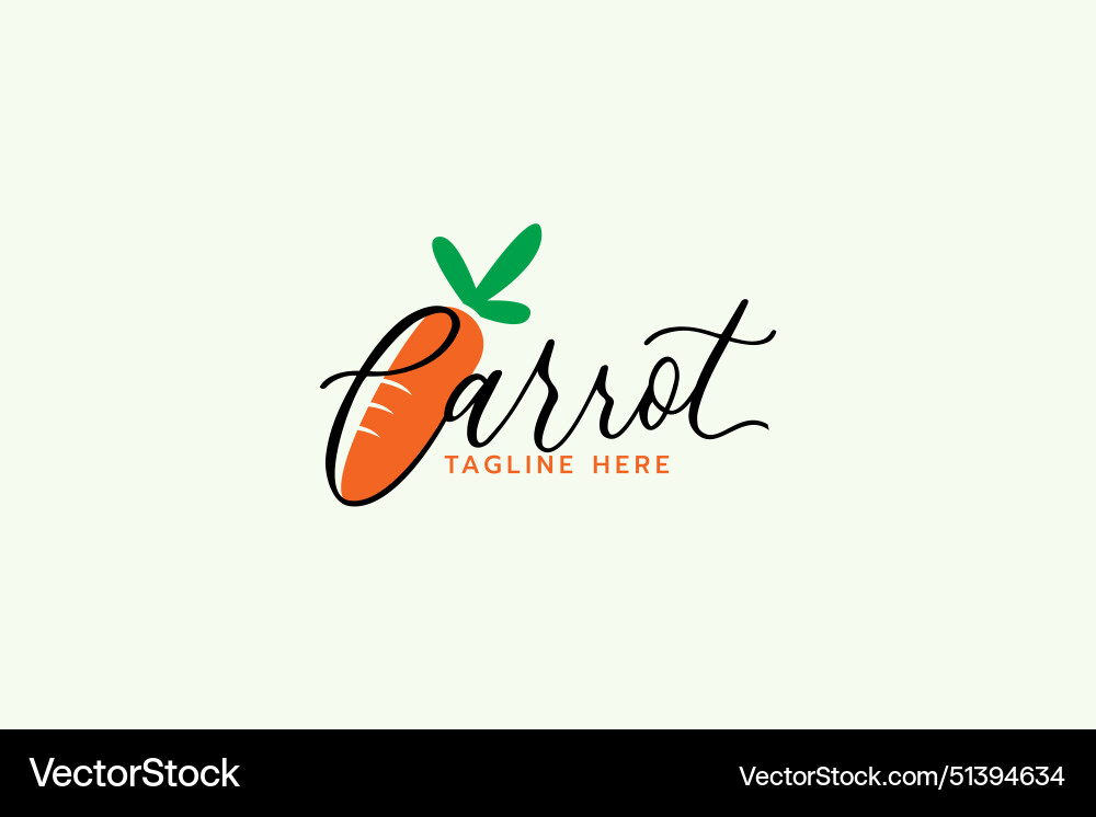 In the text carrot Royalty Free Vector Image - VectorStock