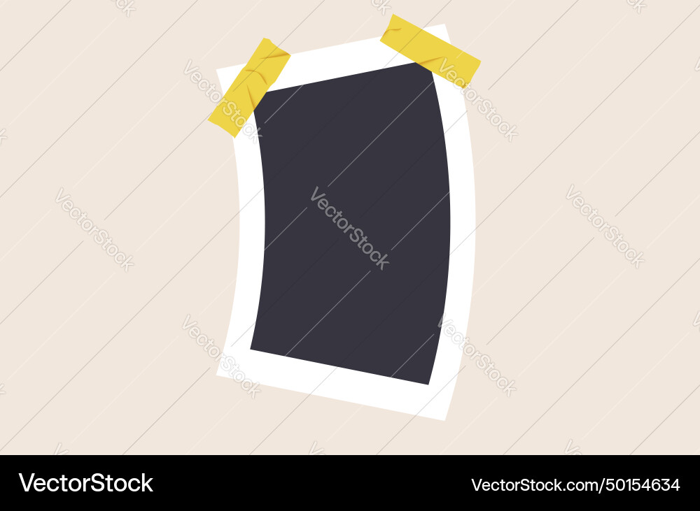 Picture frames taped Royalty Free Vector Image