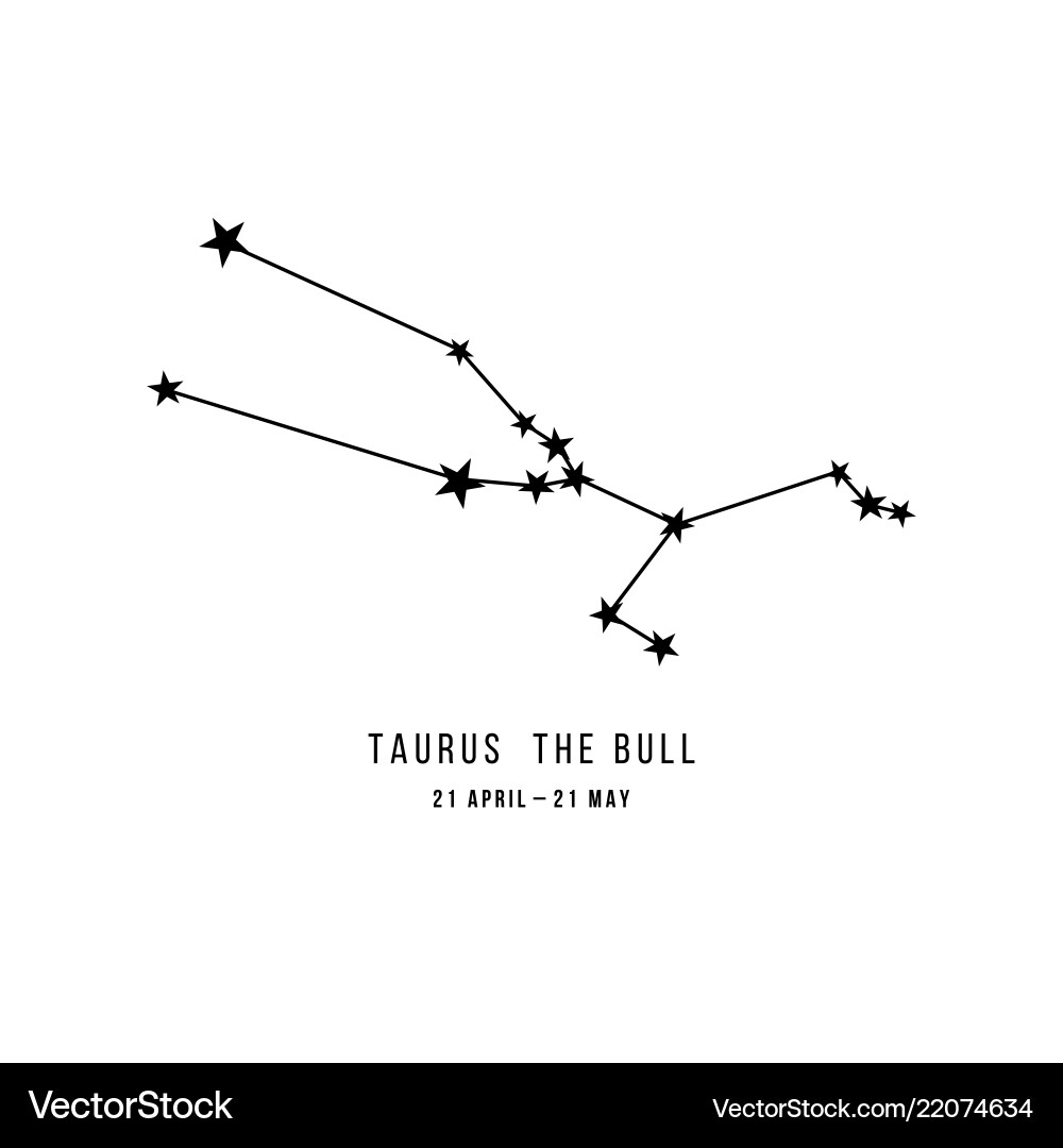 Zodiac constellation taurus Royalty Free Vector Image