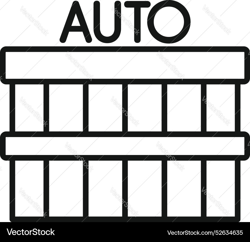 Big auto service station building with signboard Vector Image