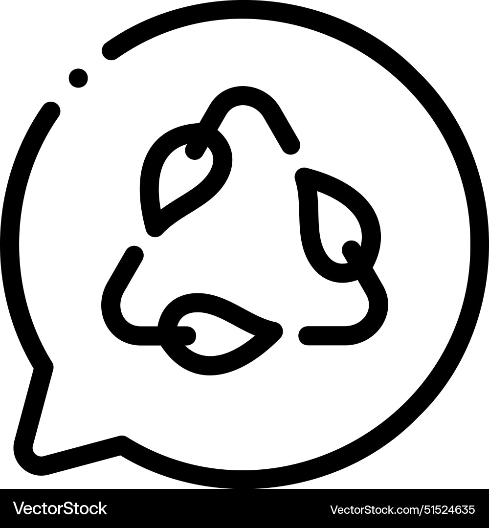 Biodegradable icon thin linear style design Vector Image