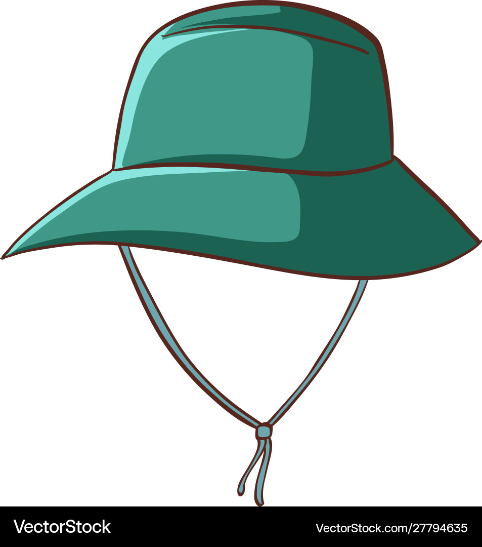 Green hat on white background Royalty Free Vector Image