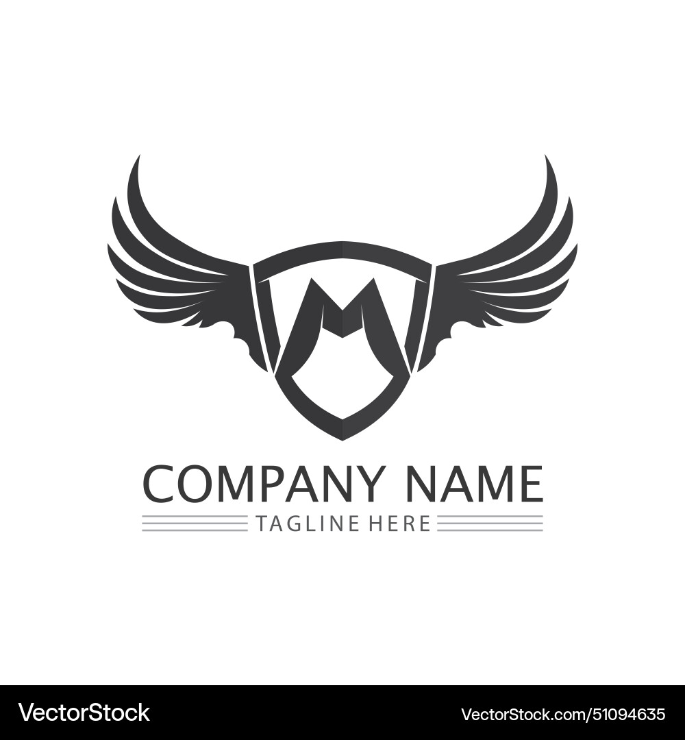 M letter logo template Royalty Free Vector Image
