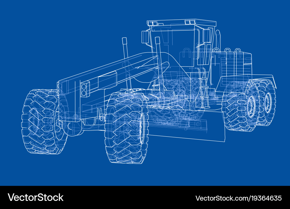 Road grader Royalty Free Vector Image - VectorStock