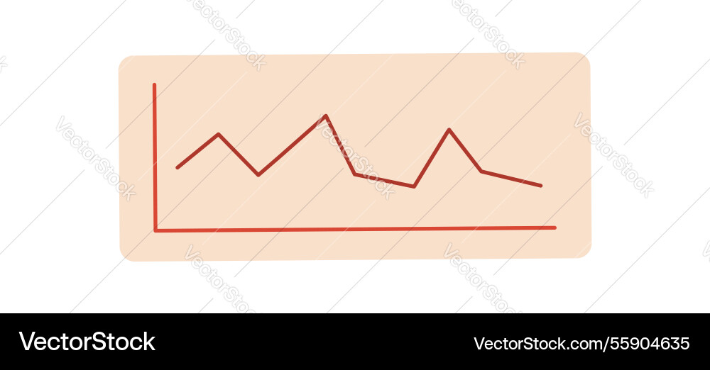 Simple flat trend data chart Royalty Free Vector Image