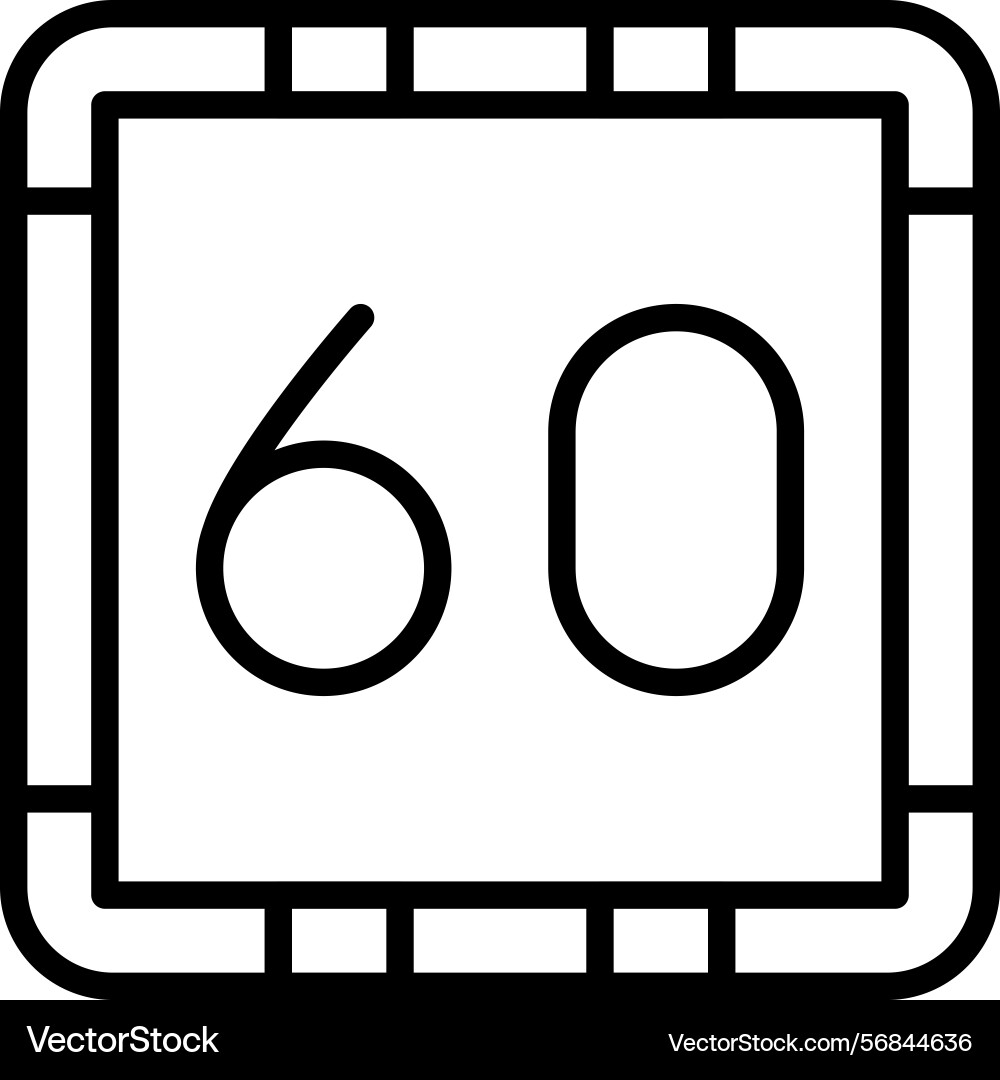 60 sixty icon Royalty Free Vector Image - VectorStock