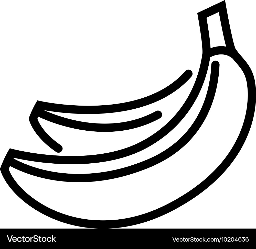Banana line icon Royalty Free Vector Image - VectorStock