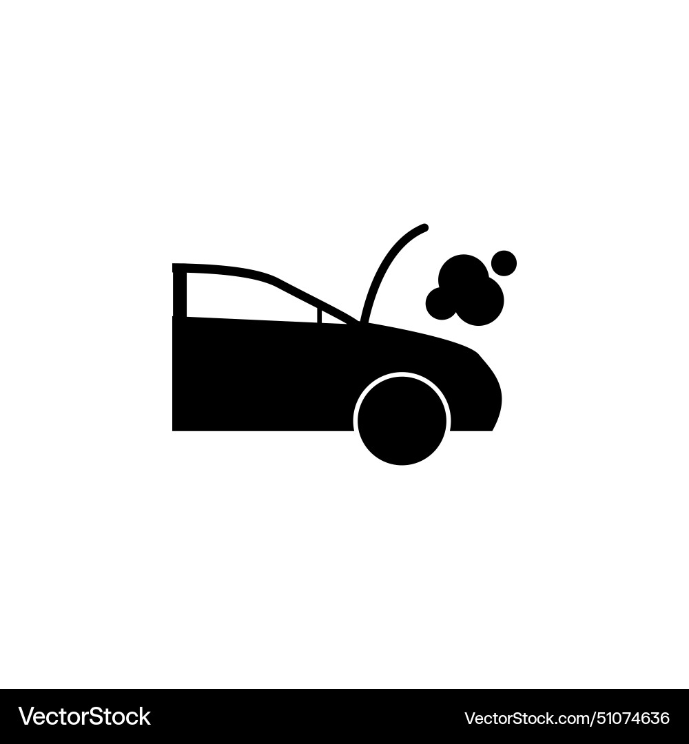 Car crash accident flat icon Royalty Free Vector Image
