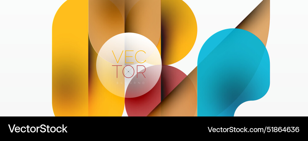 Circles and round shapes geometric minimal Vector Image