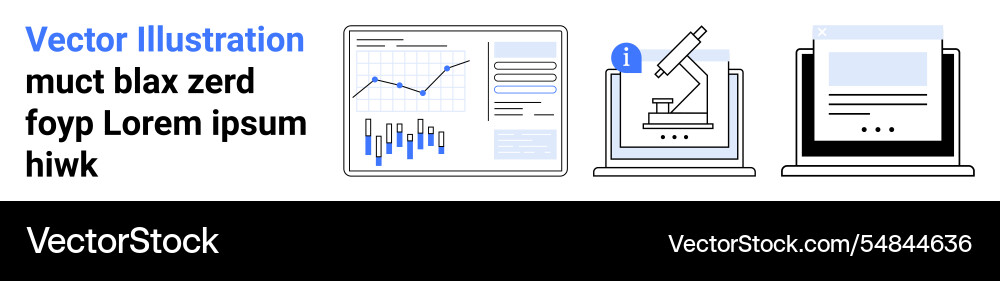 Data analysis scientific research and digital Vector Image