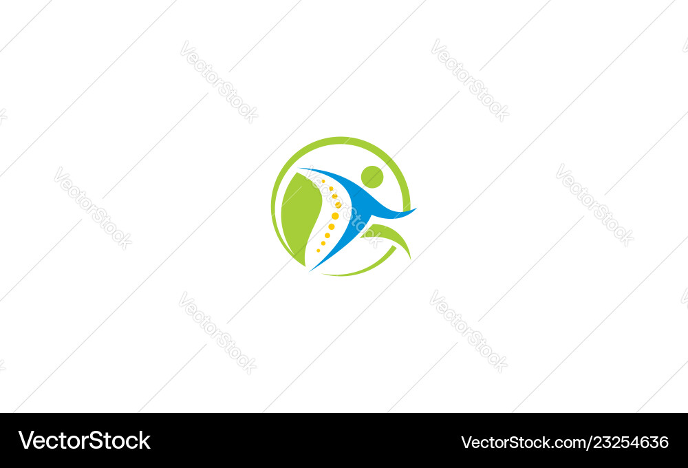 Human health success logo icon Royalty Free Vector Image