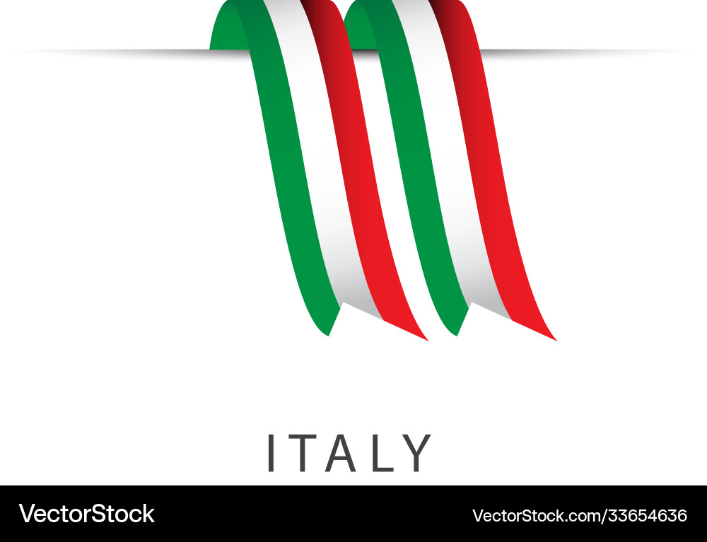 Italy ribbon flag template design Royalty Free Vector Image
