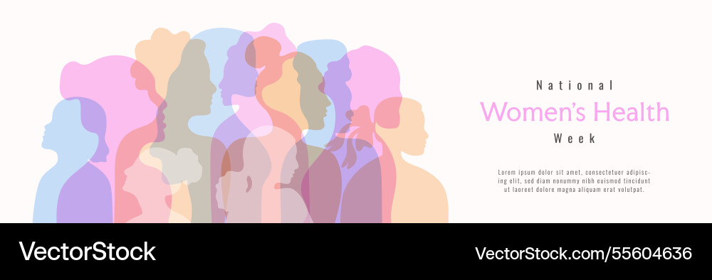 National womens health week may banner template Vector Image