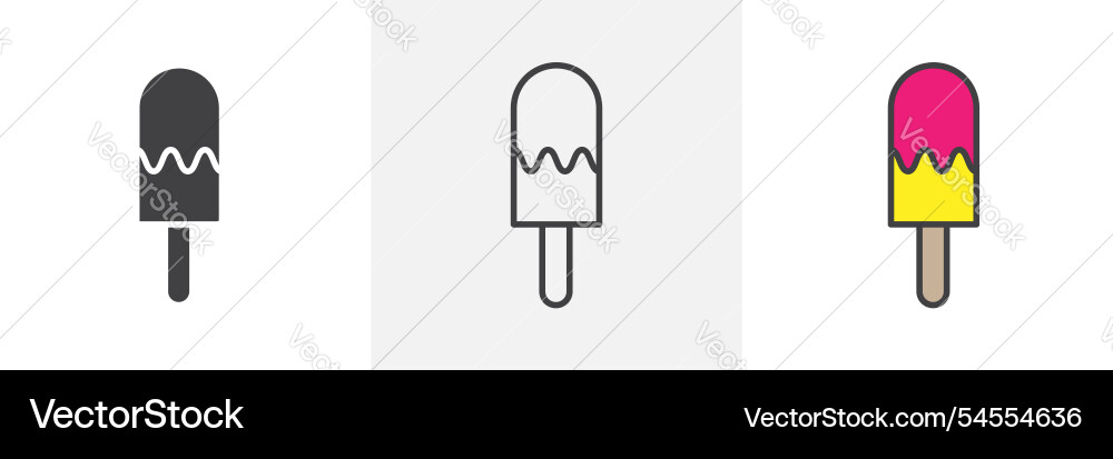 Popsicle icon Royalty Free Vector Image - VectorStock